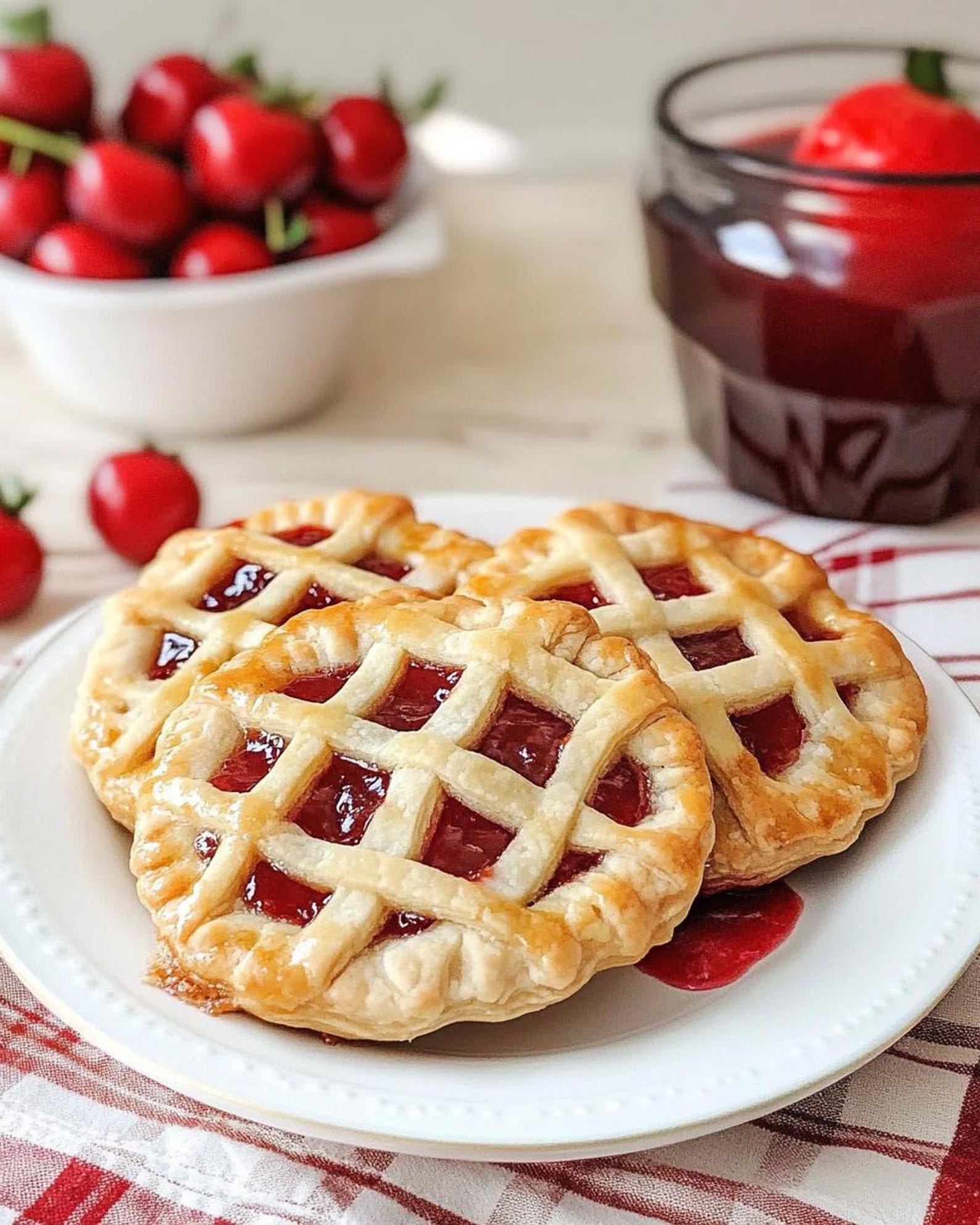 Mini Cherry Lattice Pies, Recipe Download, Easy Recipe, Family Recipe ...
