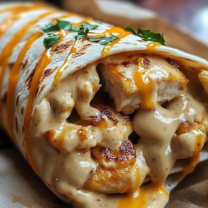Cheesy Garlic Chicken Wraps, Recipe Download, Easy Recipe, Family ...