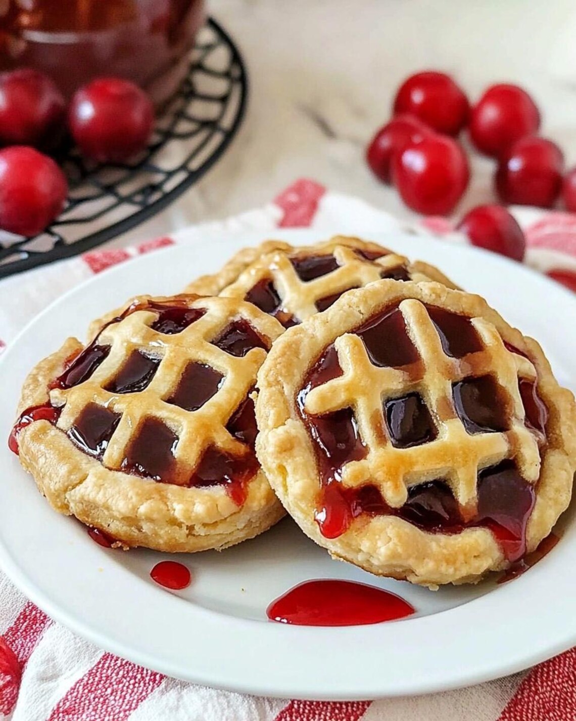 Mini Cherry Lattice Pies Recipe | Easy Homemade Cherry Pie Baking Guide ...