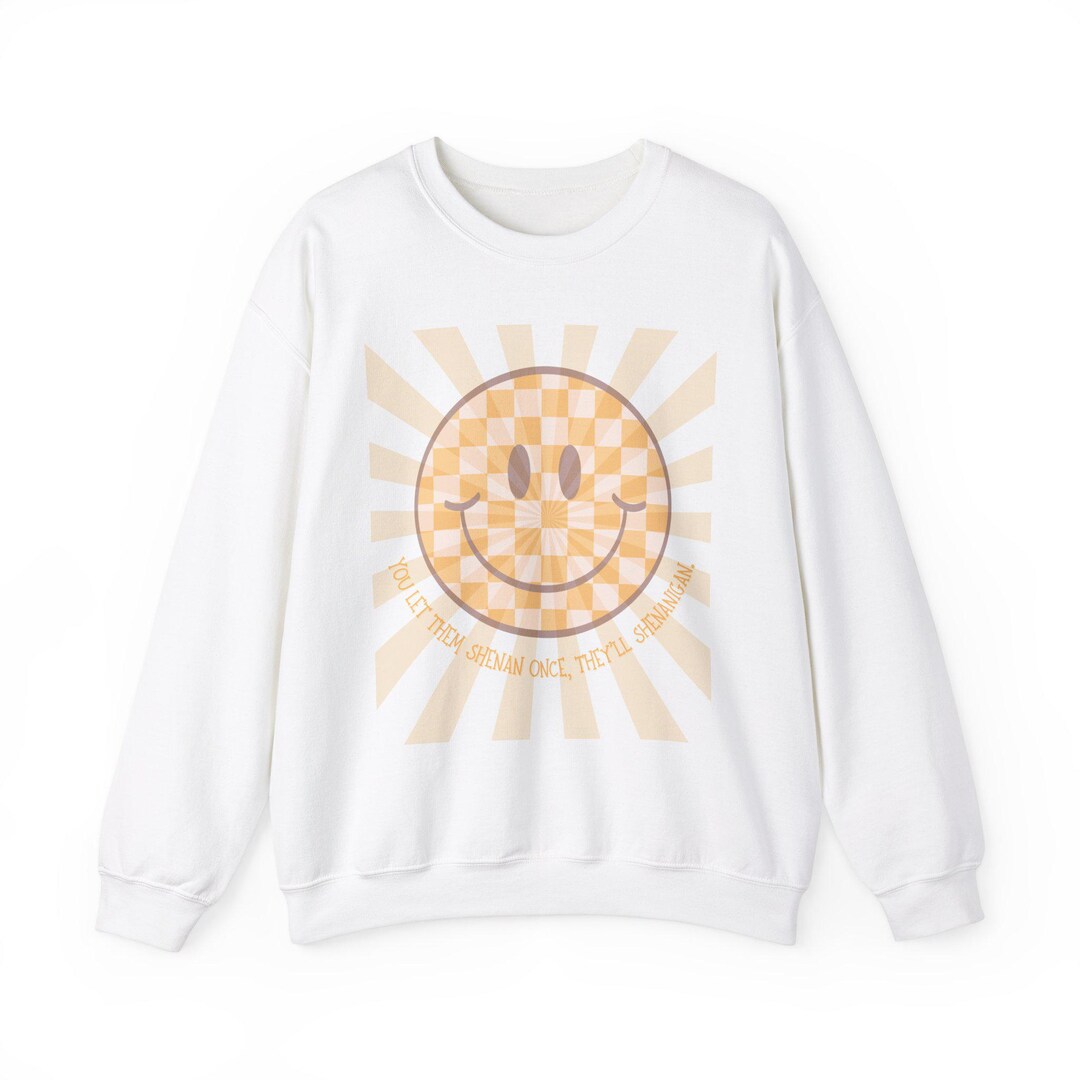 Funny Smiley Face Crewneck Sweatshirt, Trendy Quote Pullover, Unisex ...