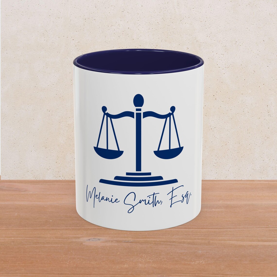 Personalized Law School Graduation Gift Scales of Justice Coffee Mug ...