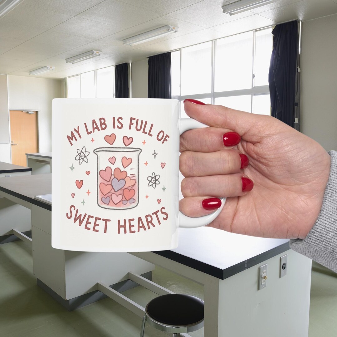 Valentines Day Lab of Sweet Hearts Beaker Mug Gifts for Chemistry ...