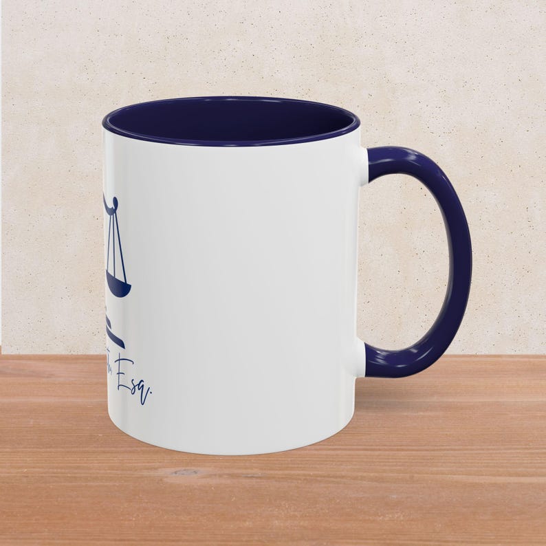 Personalized Law School Graduation Gift Scales of Justice Coffee Mug ...