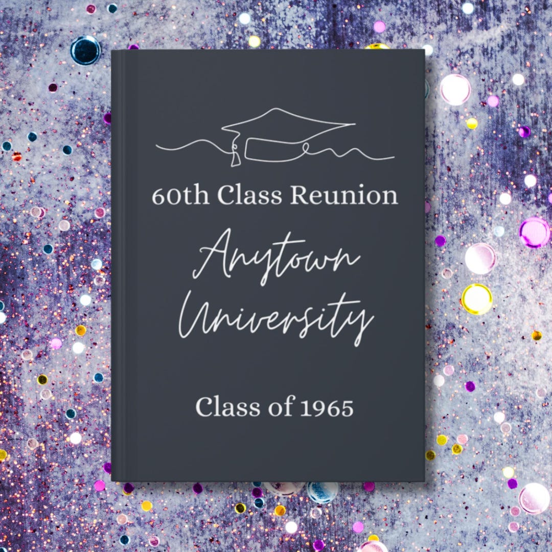 Personalized 60th College Reunion Keepsake Hardcover Journal for the ...