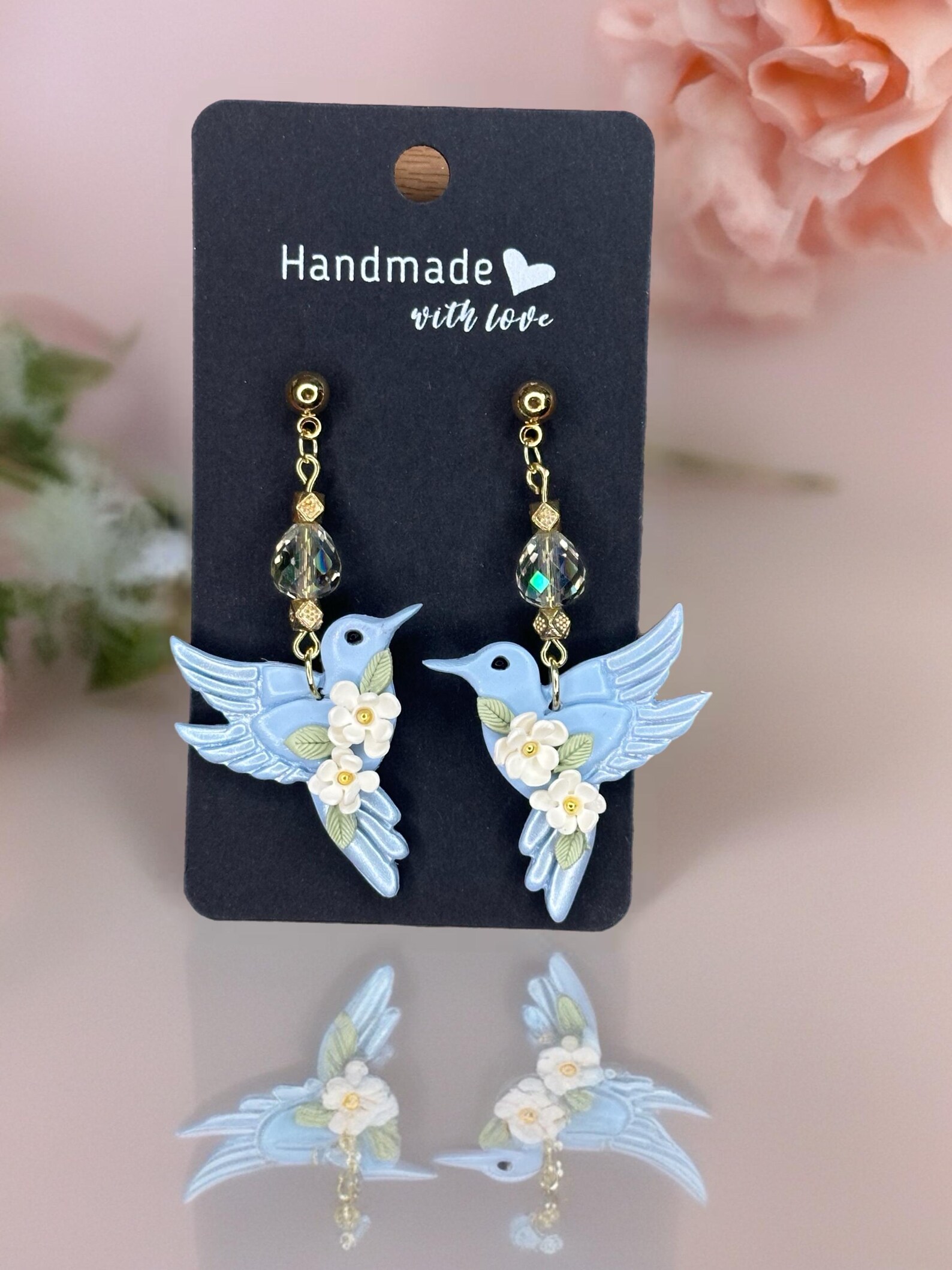 Hummingbird Clay Earrings - Etsy