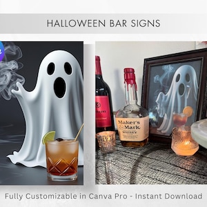 Halloween Bar Signs Printable – Ghosts, Vampires & Witches – Spooky ...
