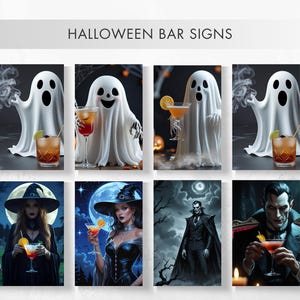 Halloween Bar Signs Printable – Ghosts, Vampires & Witches – Spooky ...