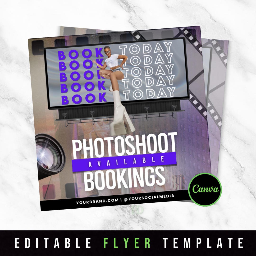 Photoshoot Bookings Flyer | Photography Booking Flyer Template | Studio ...