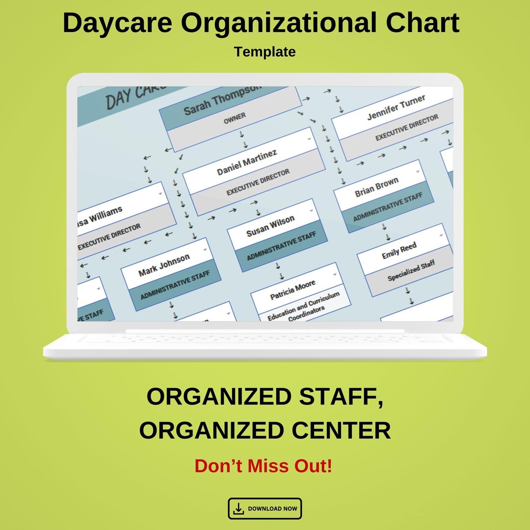 Daycare Organizational Chart Template, Google Sheets Org Chart ...