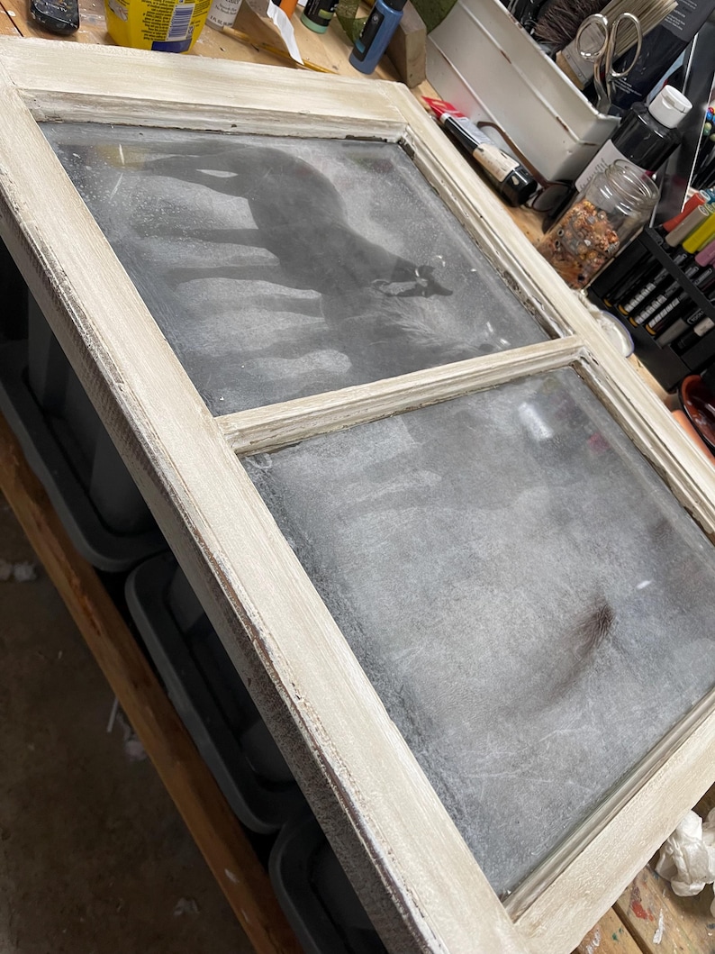 Antique Glass Wood Window Wall Art With Vintage Mirror Effects Vintage ...