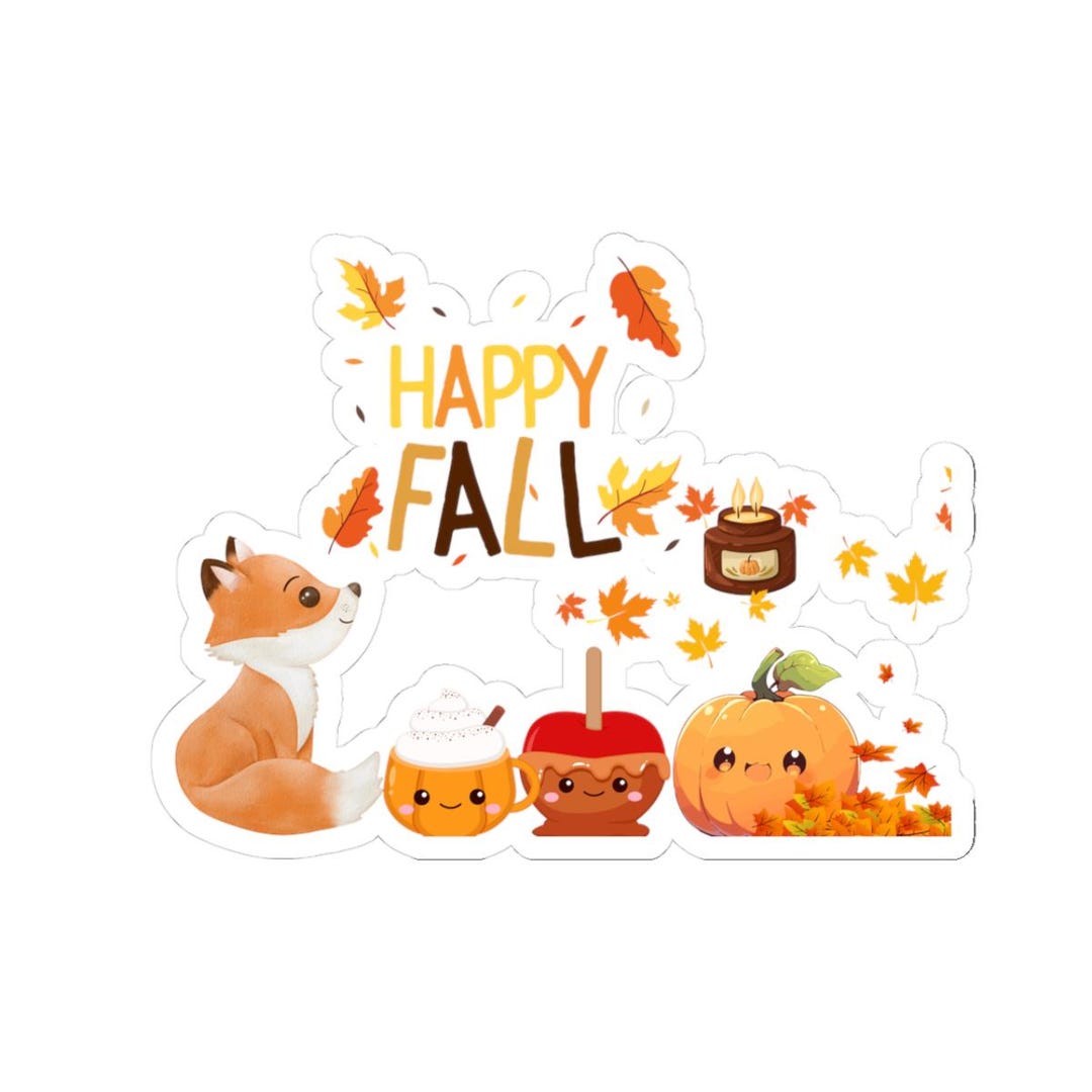 Fall-themed Kiss-cut Stickers, Autumn Decor, Cute Stickers for ...