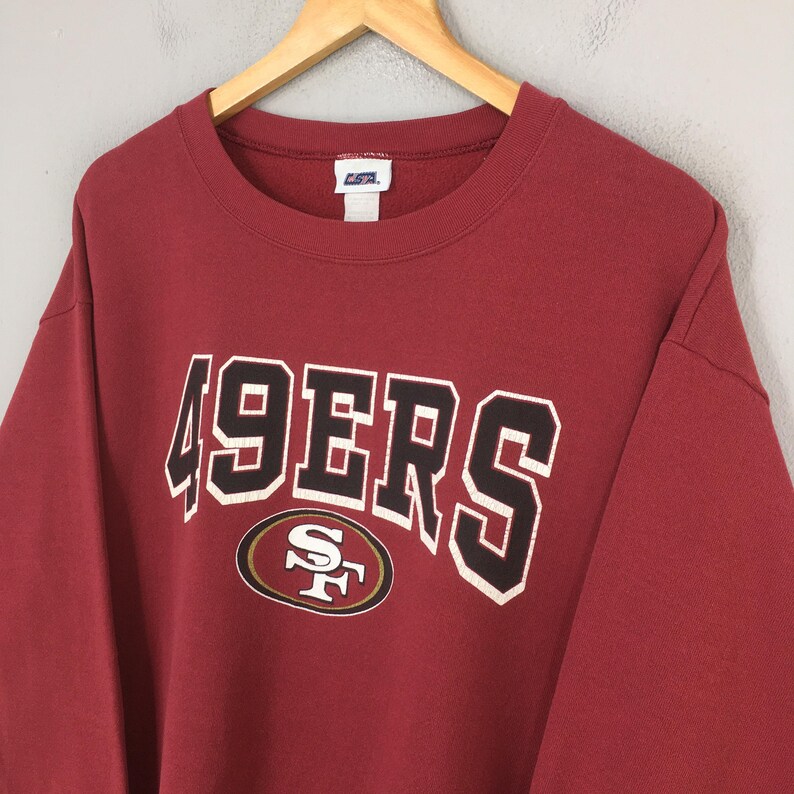 Vintage 90s San Francisco 49ers NFL Red Sweatshirt Large SF 49ers ...