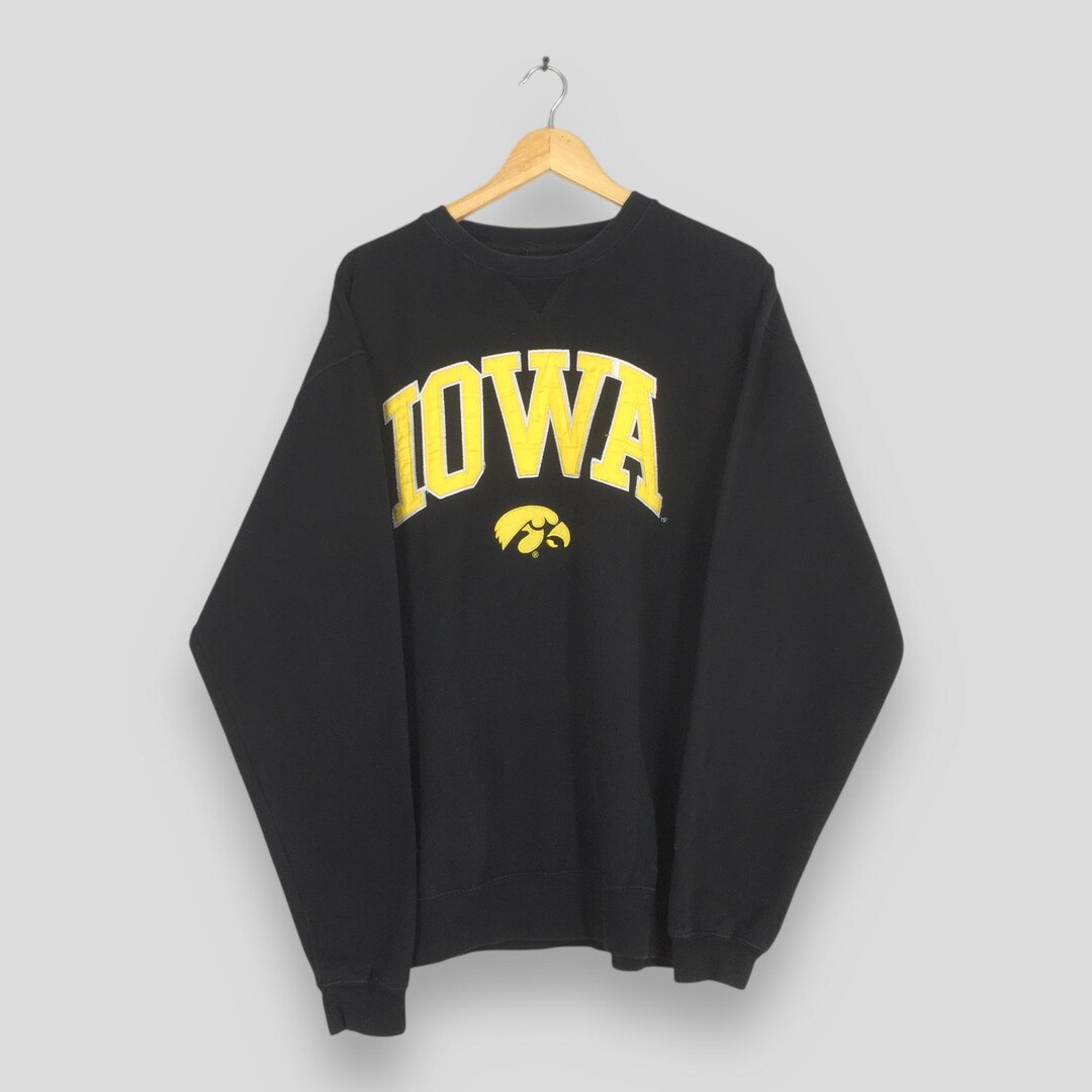 Vintage Iowa State University Black Sweatshirt Large Iowa Hawkeyes ...