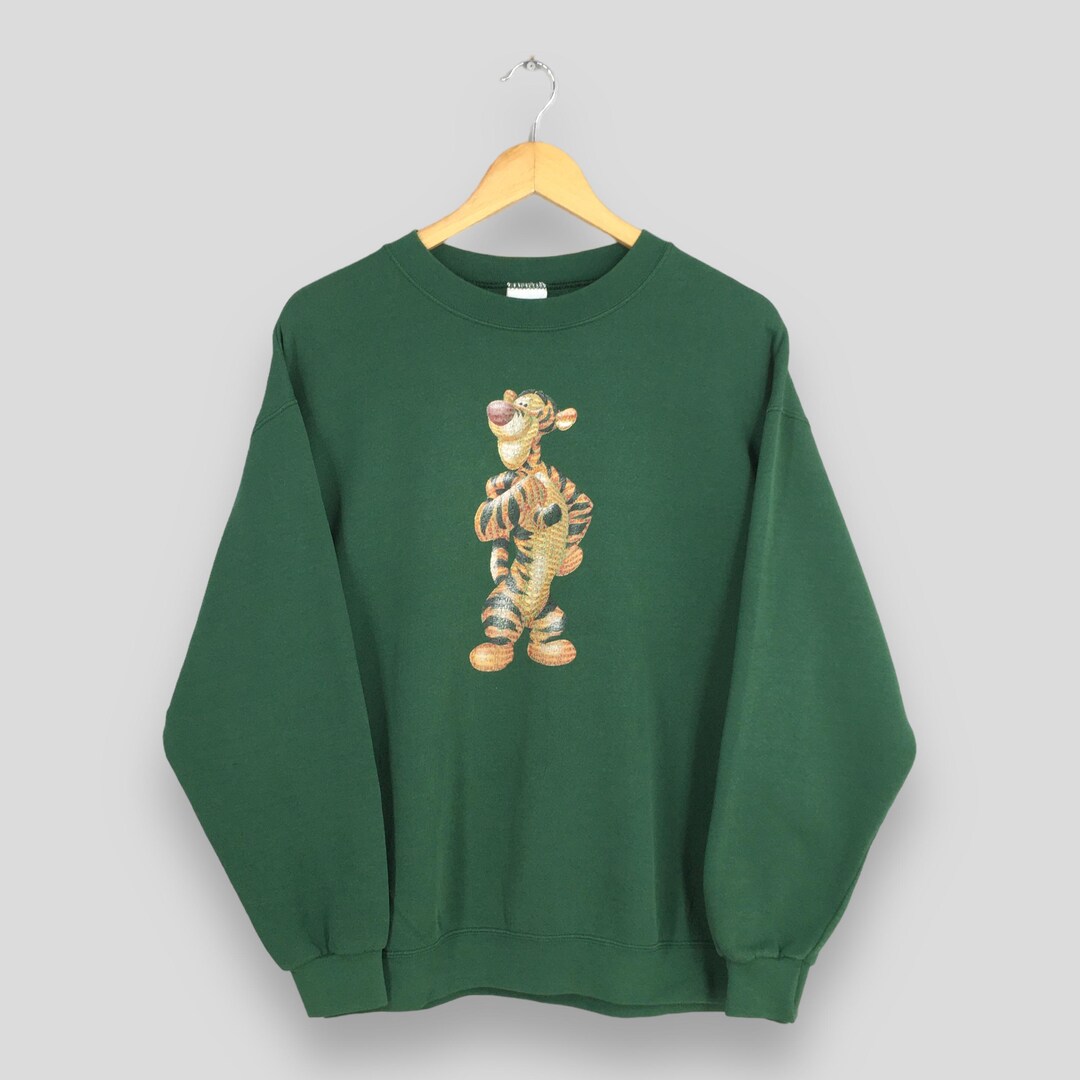 Vintage Tigger Walt Disney Sweatshirt Large Tigger Printed Cartoon ...