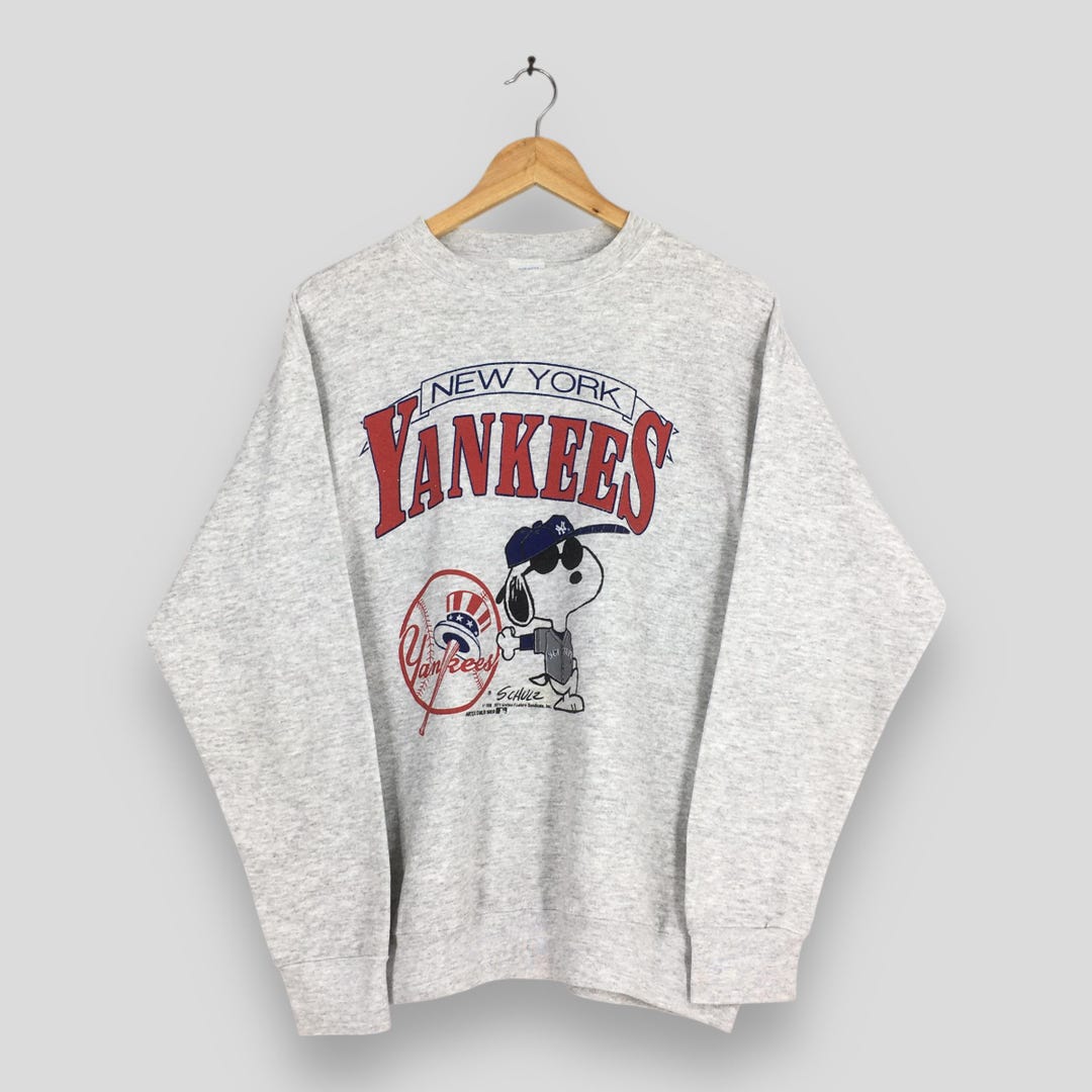 Vintage 90s New York Yankees MLB Blue Sweatshirt Large Yankees Baseball ...