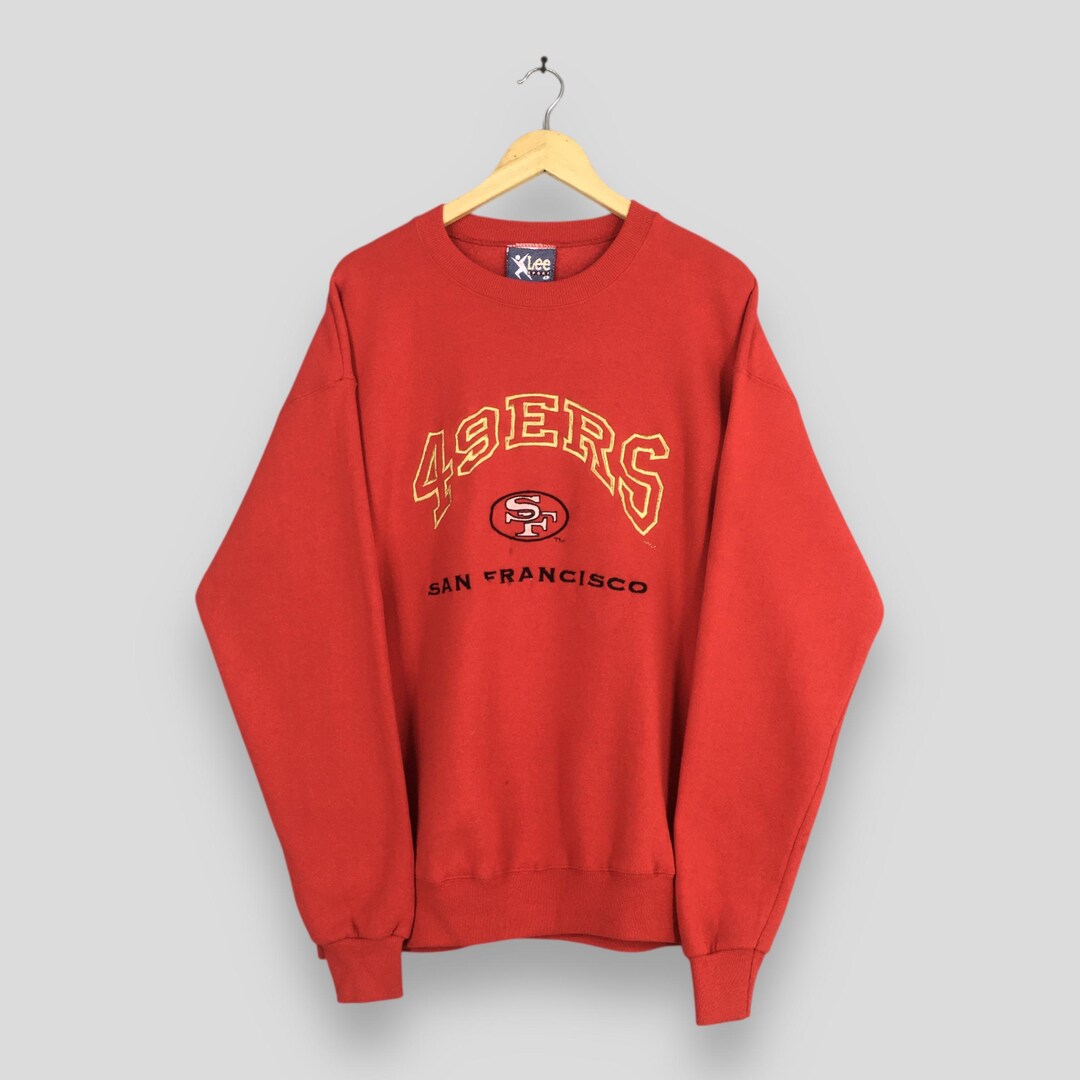 Vintage 90s San Francisco 49ers NFL Red Sweatshirt Large SF 49ers ...