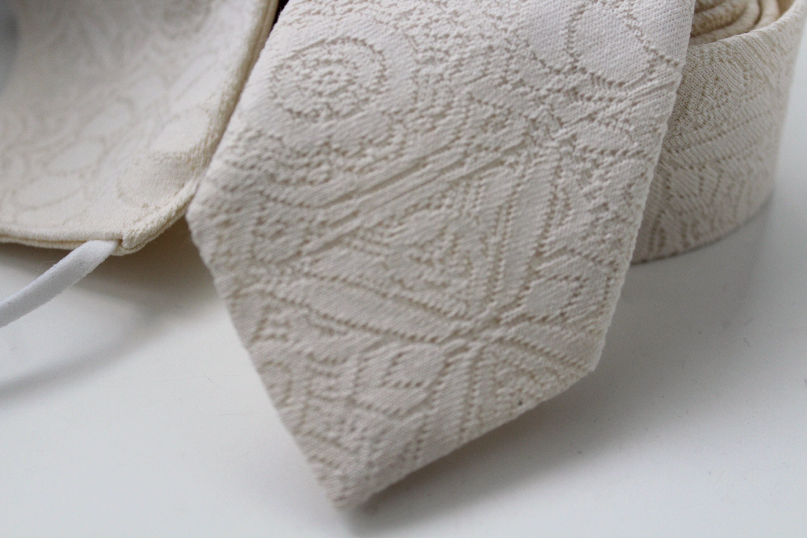 Champagne Ivory Folk Lace Necktie Wedding Attire Bohemian - Etsy UK