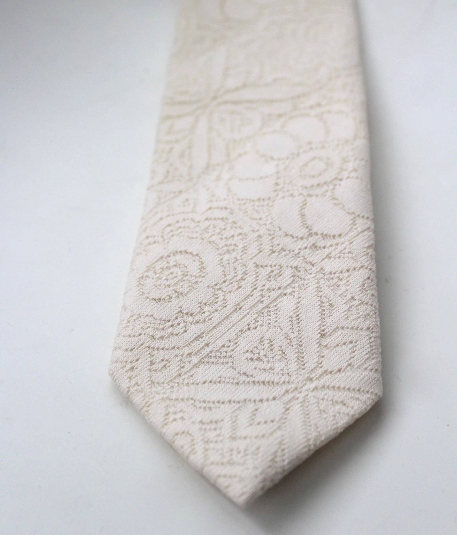 Champagne Ivory Folk Lace Necktie Wedding Attire Bohemian - Etsy UK