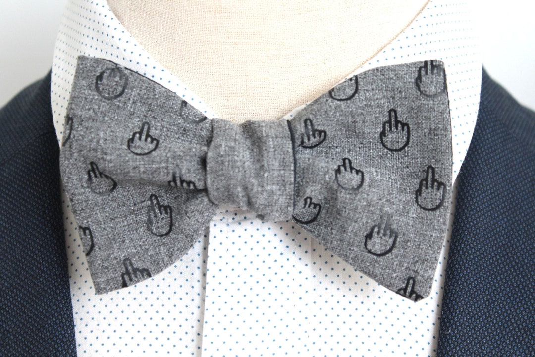 Middle Finger Bowtie Cheeky Quirky Self Tying - Etsy