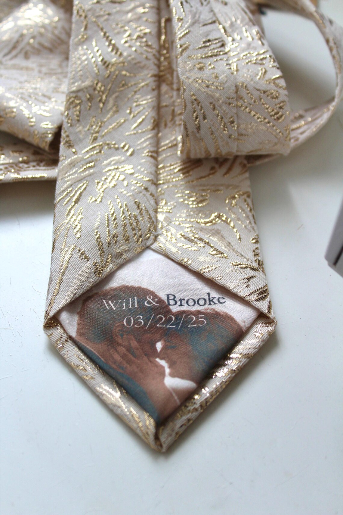Custom Lining Necktie - Wording - Image- Embroidery - Gift - Etsy