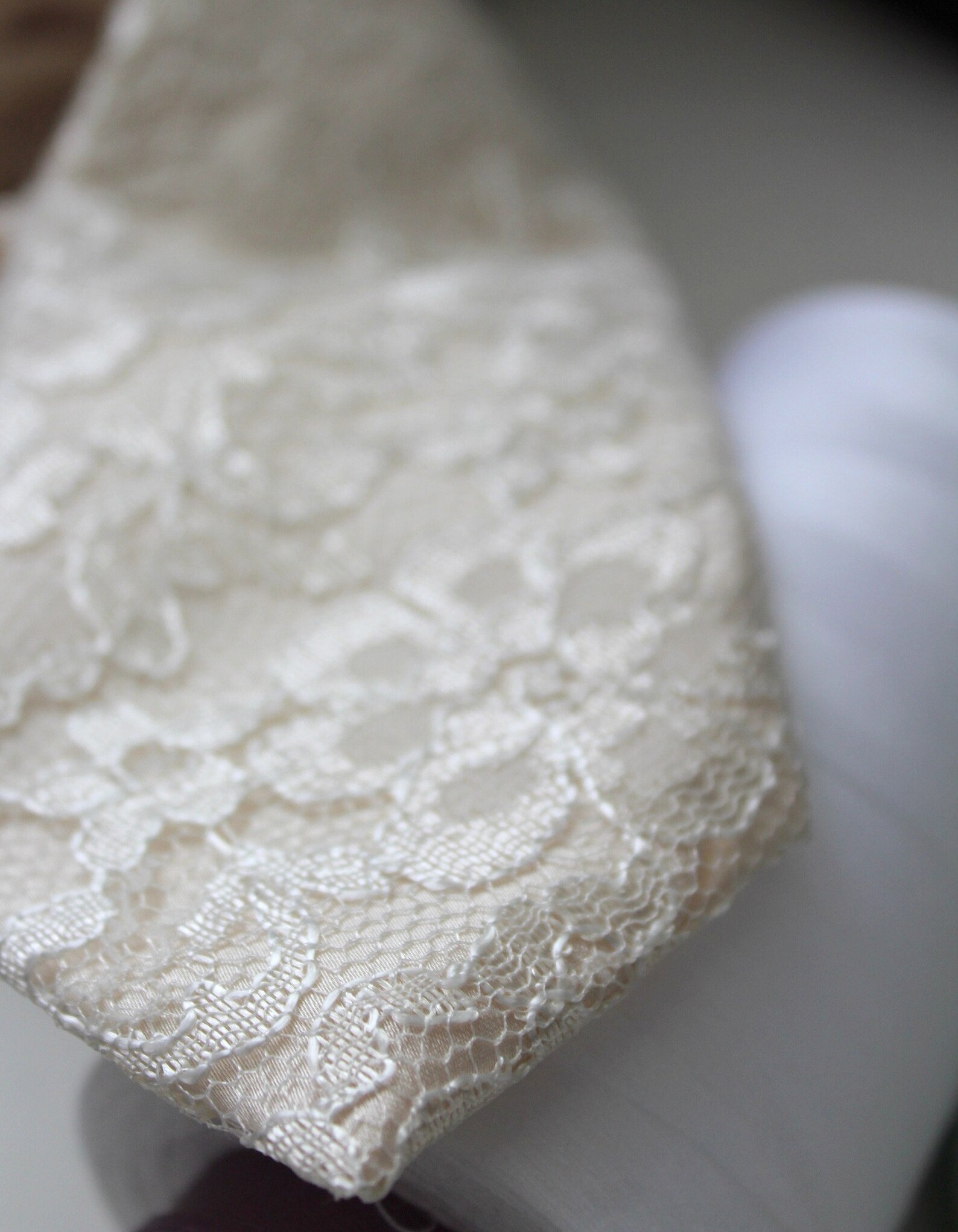 Champagne Ivory Lace Neck Tie - Etsy