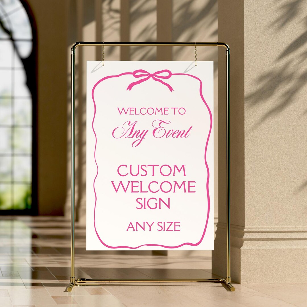 Custom Welcome Sign: Personalized Party Decor (digital Download 18x24 ...