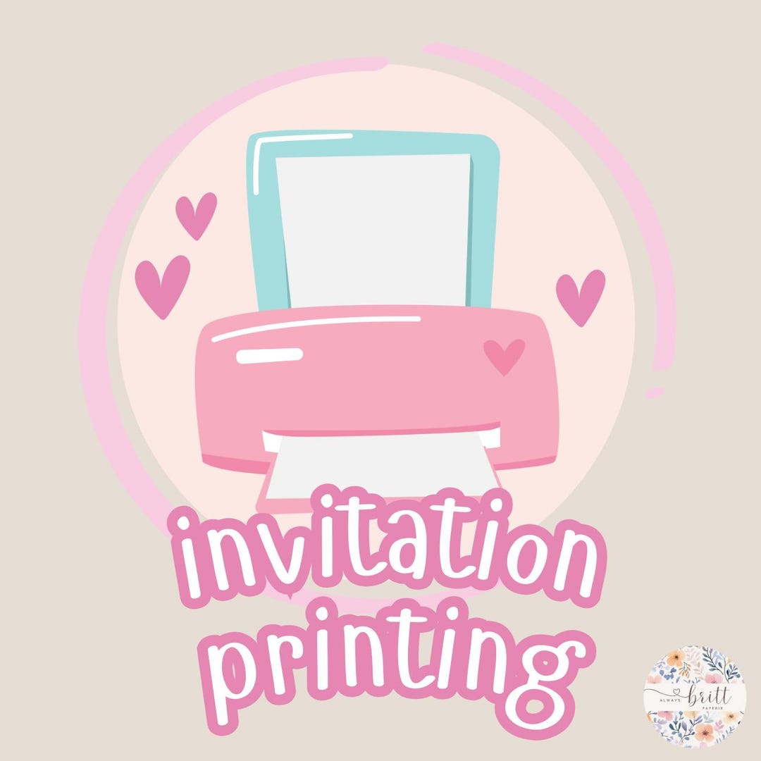 Invitation Printing Service, 5x7 Inches, Matte Cardstock, Card Printing ...