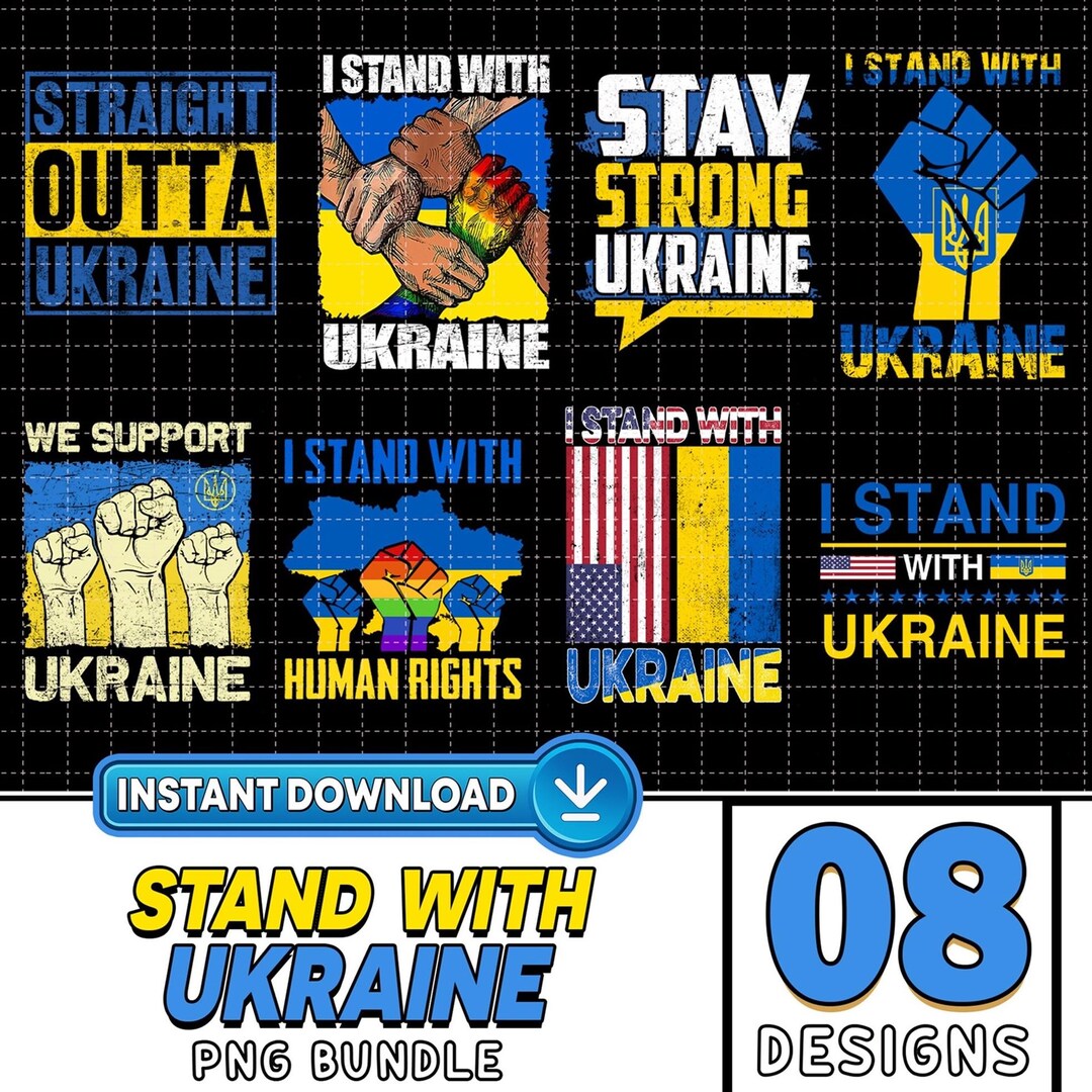 Stand With Ukraine PNG, Support Ukraine Png Svg, Pray for Ukraine Svg ...