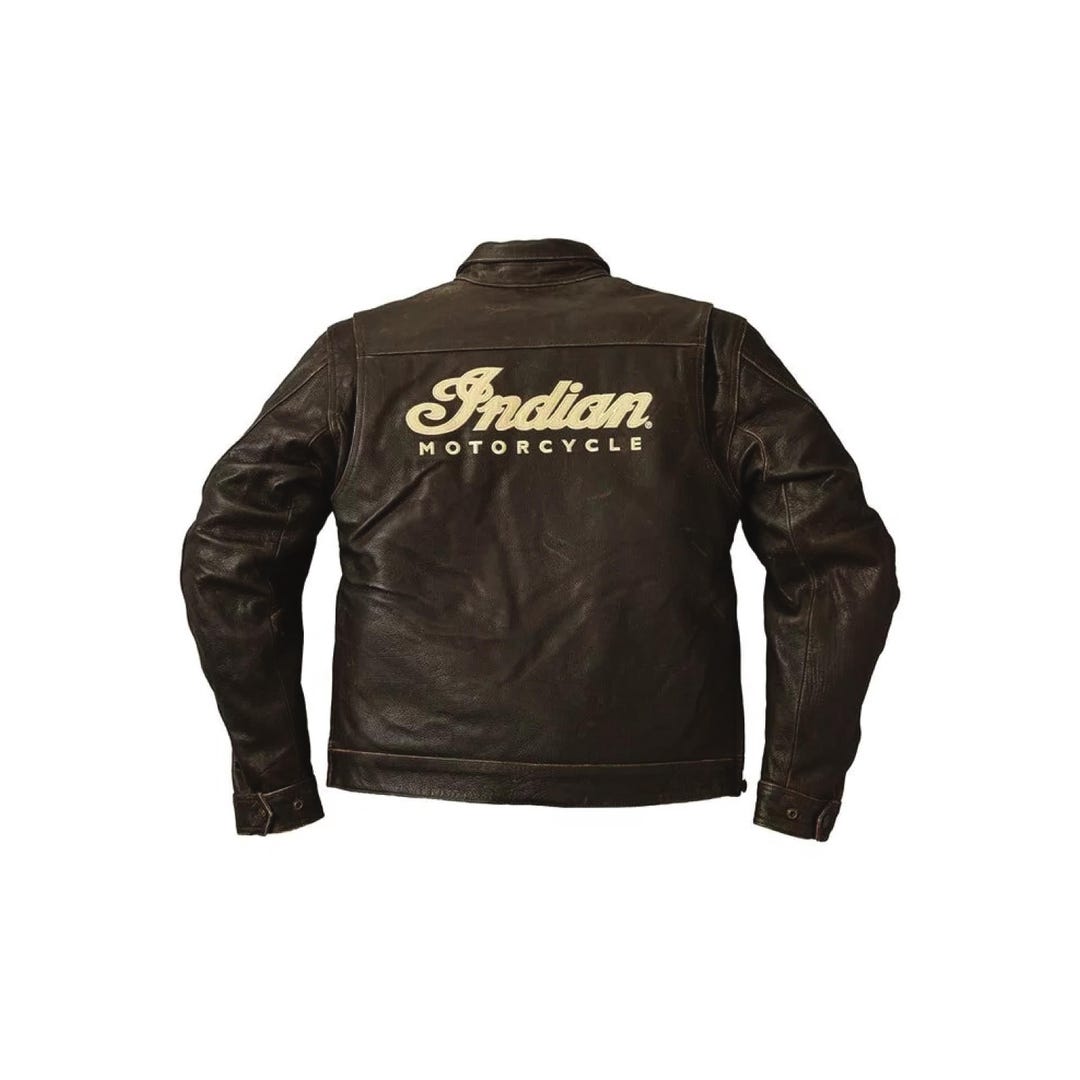 Men’s Indian Motorcycle Jacket Handmade Genuine Cowhide Leather Jacket ...