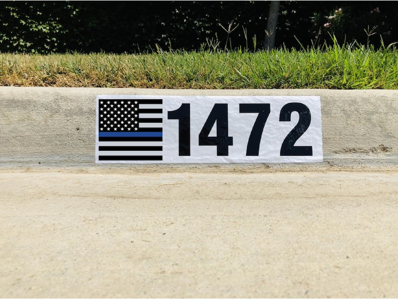 Curb Number Decals - Flags - Etsy