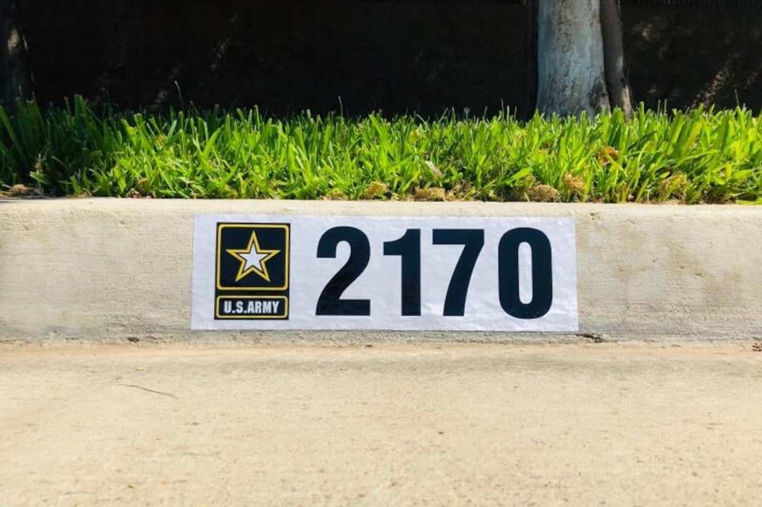 Curb Number Decals - Military - Etsy