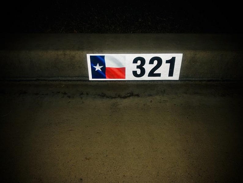 Curb Number Decals - Flags - Etsy