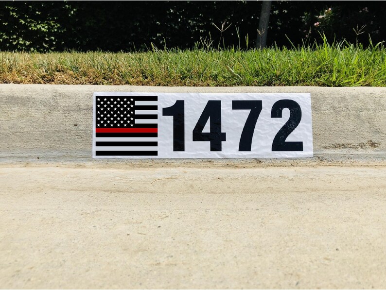 Curb Number Decals - Flags - Etsy