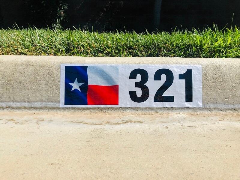 Curb Number Decals - Flags - Etsy