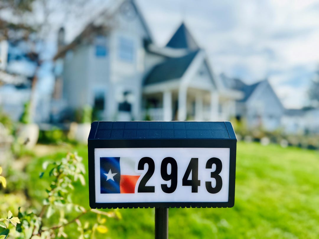 Solar Address Signs - FLAGS - Etsy