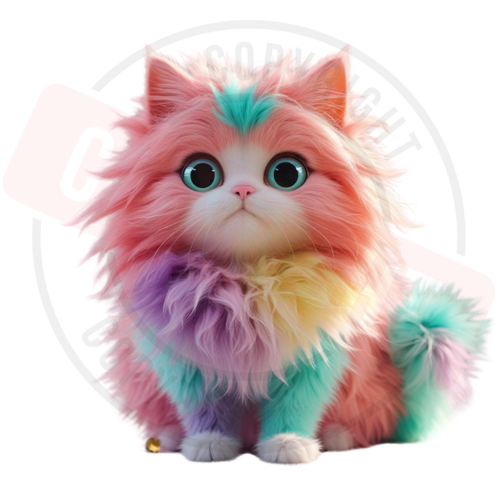 Vibrant Chibi Cat Clipart | 4K Colorful Kitty Pngs With Transparent ...