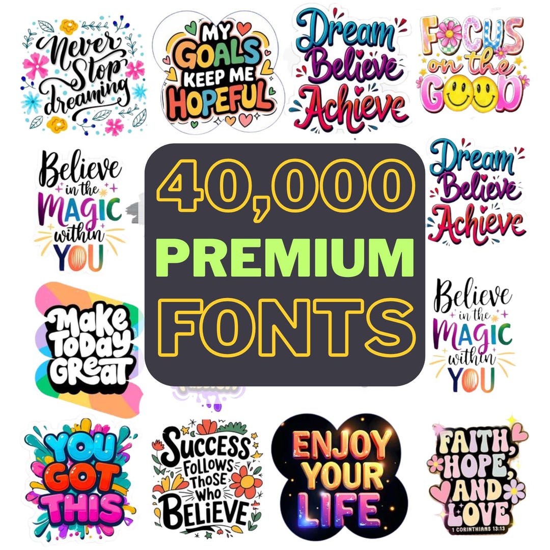 40,000+ Premium Fonts Bundle | Biggest Font Collection | Paid Fonts for ...
