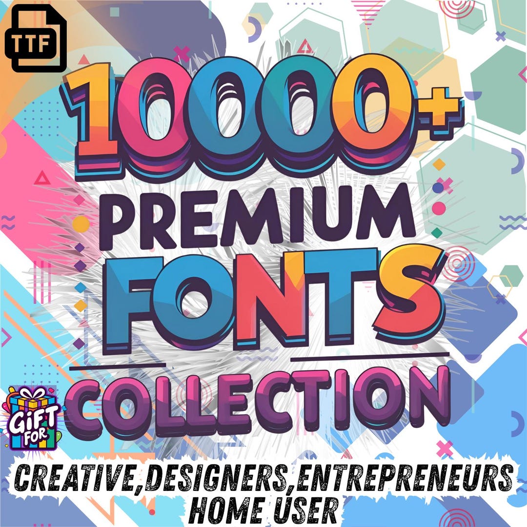 10,000+ Premium Fonts Bundle | Biggest Font Collection | Paid Fonts for ...