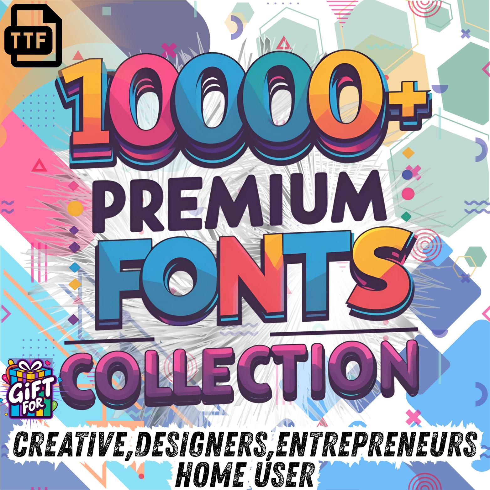 10,000+ Premium Fonts Bundle | Biggest Font Collection | Paid Fonts for ...