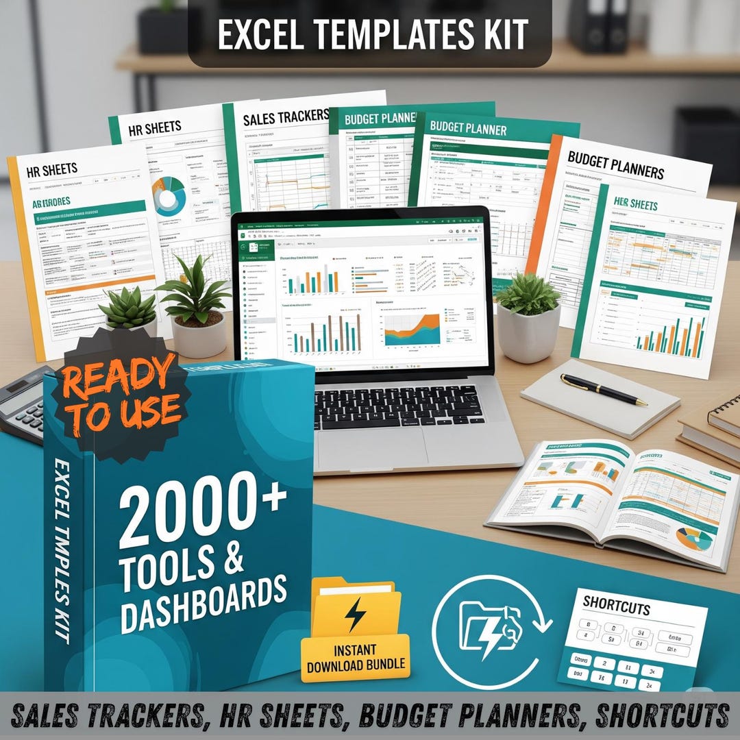 2000+ Excel Templates Mega Bundle – Business, Finance, HR, Project ...