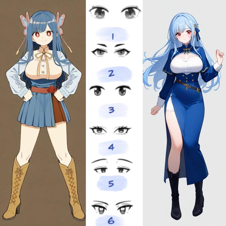 3500+ Procreate Anime Manga Brushes Bundle | Character Face Eyes Hair ...