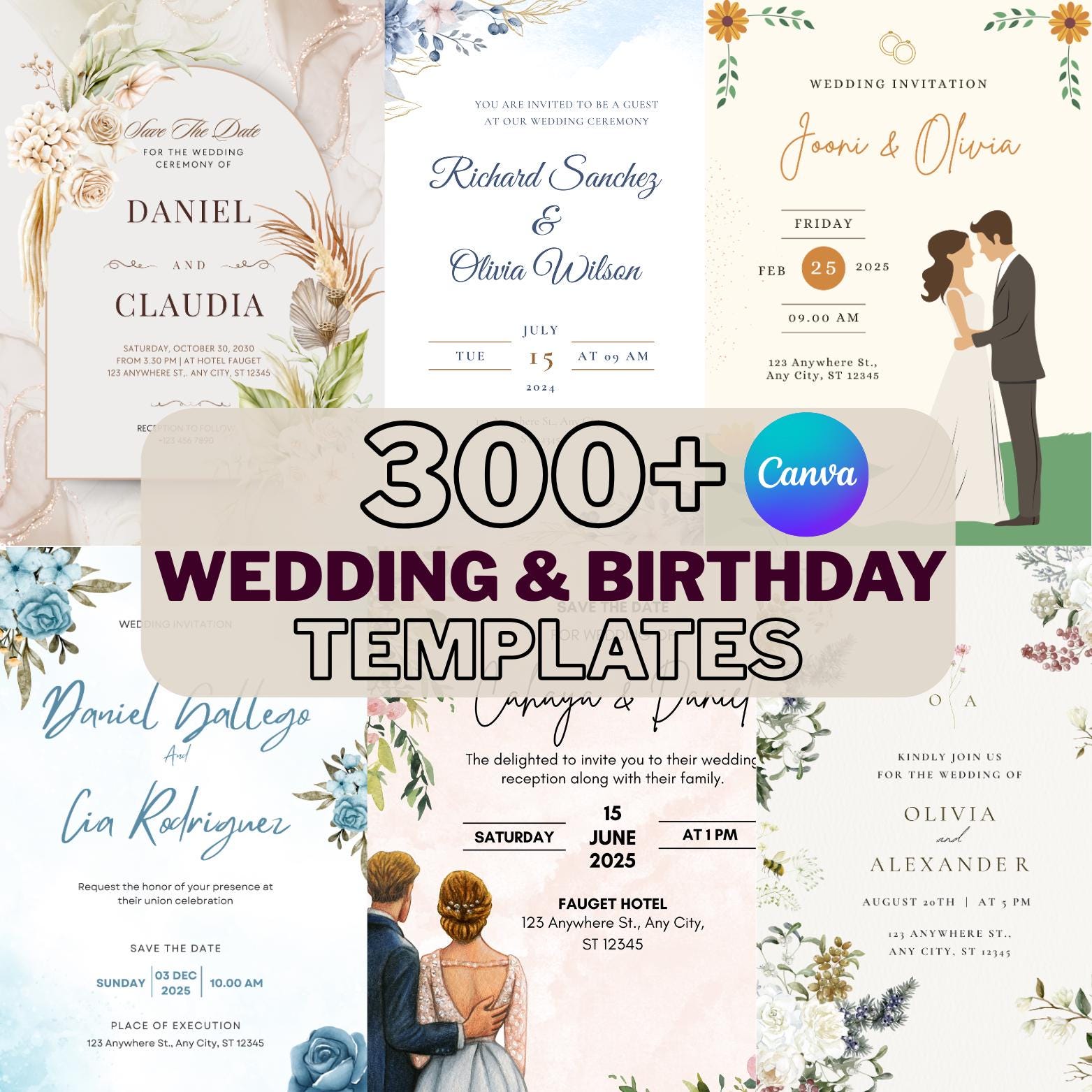 Canva Birthday and Wedding Templates Bundle for Kids, Teens, Adults ...