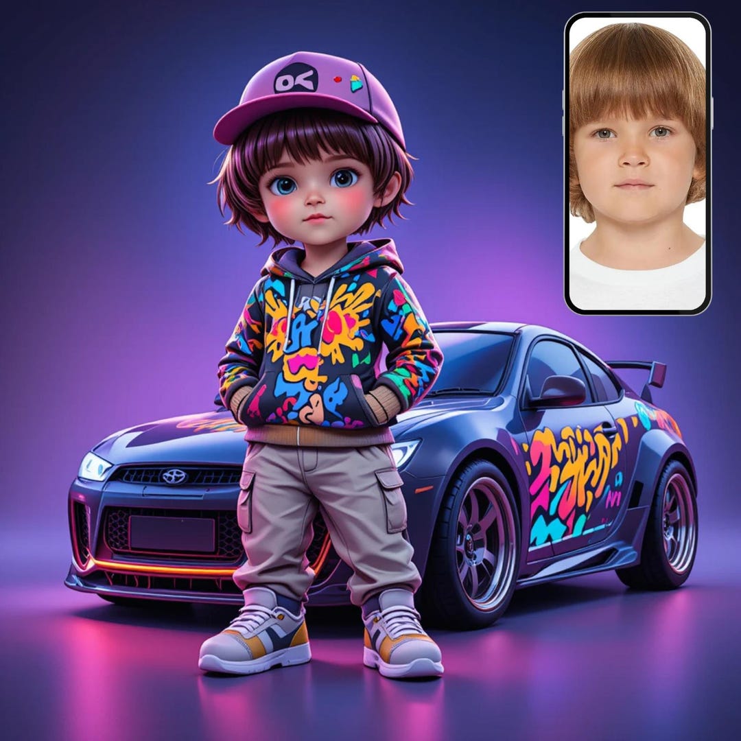 Personalized Digital Cartoon Art | Unique Gift for Him/her, Pixar ...