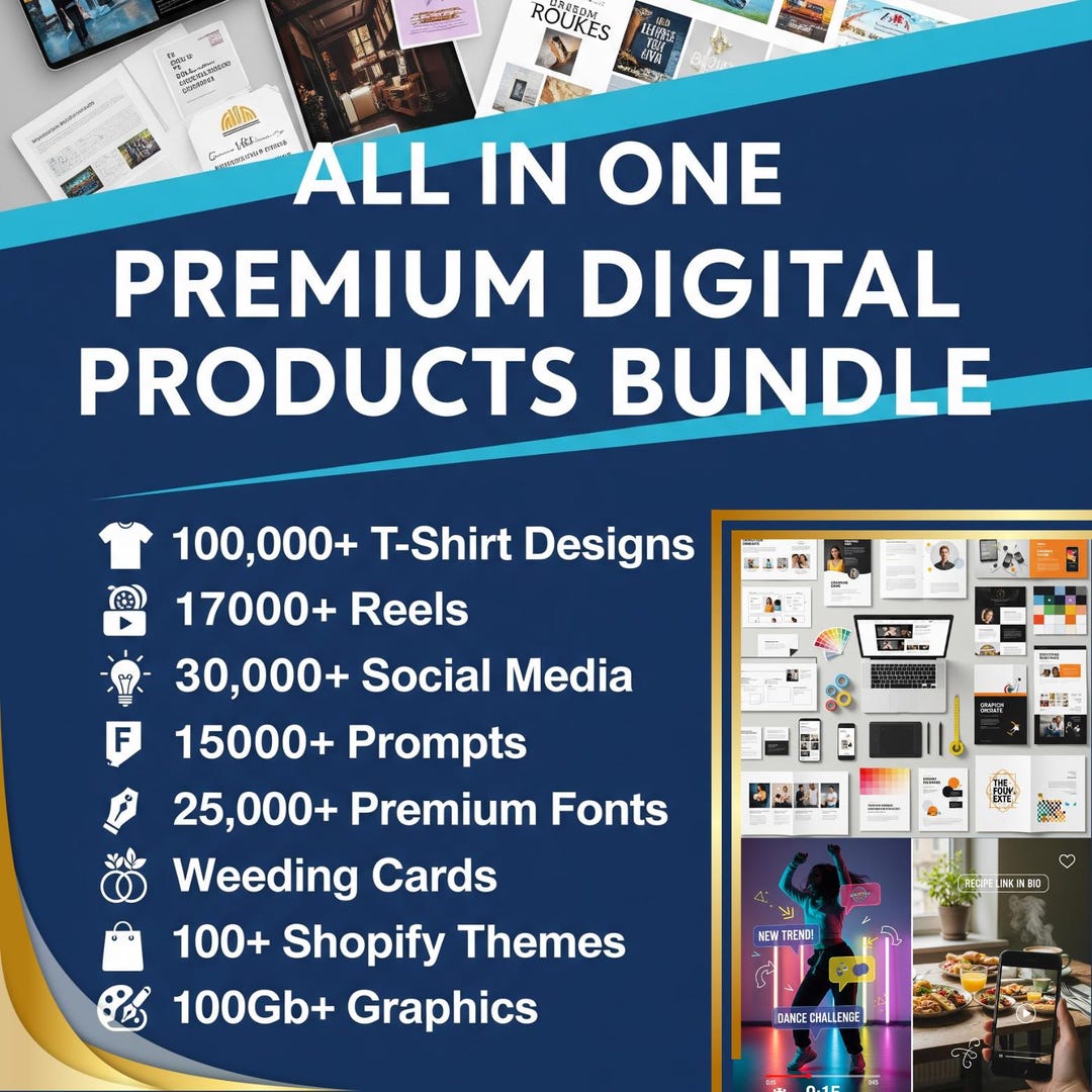 Ultimate Digital Design Bundle | T-shirt Graphics, Social Media ...