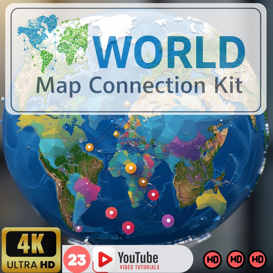 World Map Pro Animation Toolkit for After Effects | 150+ Map Elements ...