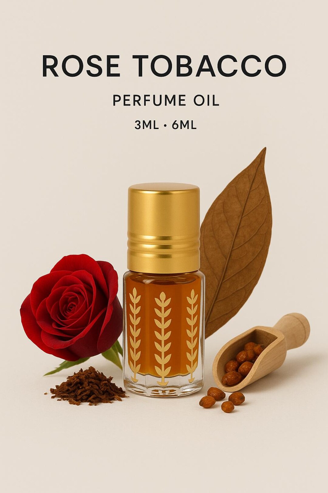 Rose Tobacco Perfume Oil | 3ml & 6ml | Deep, Sensual, Unisex Fragrance ...