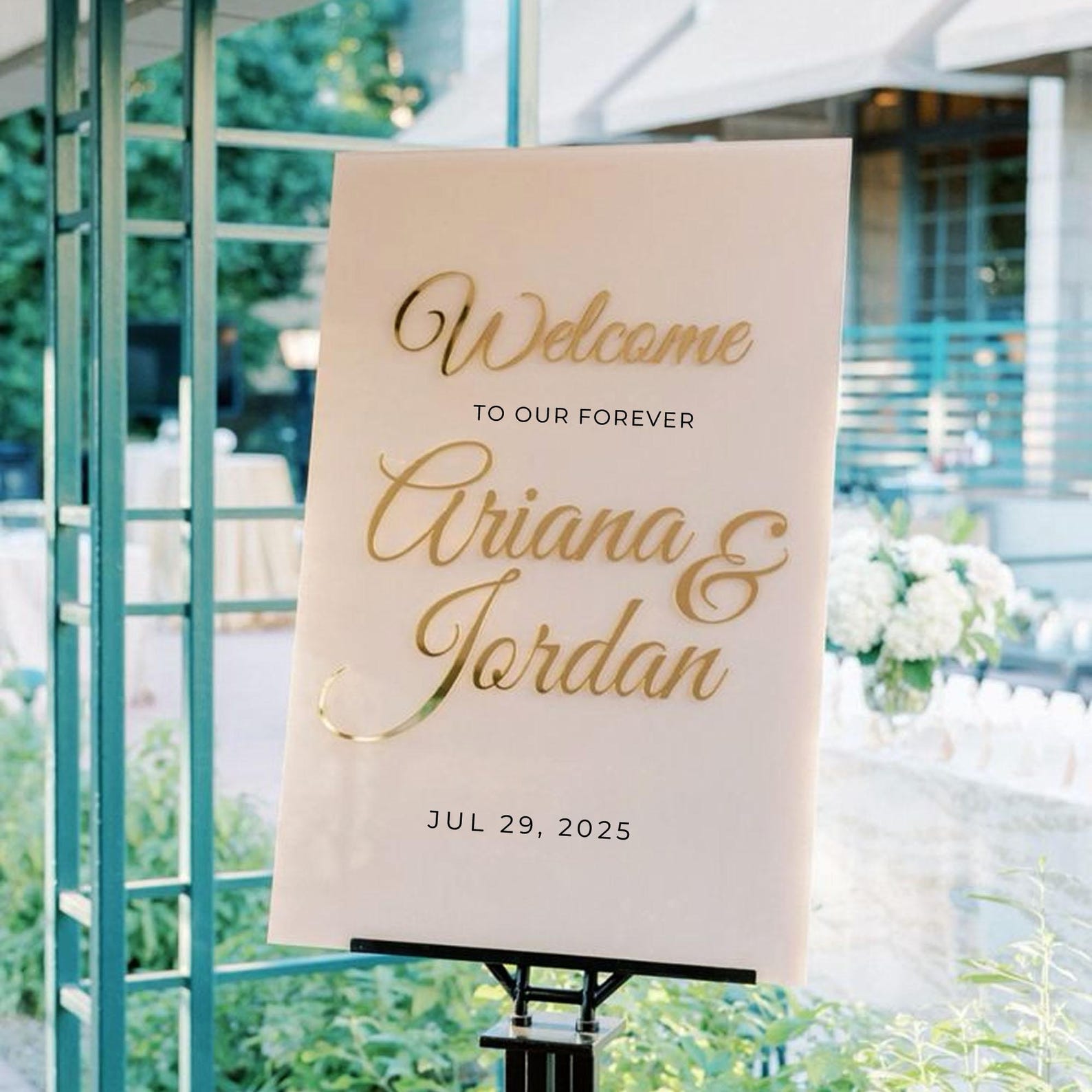 Welcome to Our Forever Sign, Custom Acrylic Wedding Welcome Entrance ...
