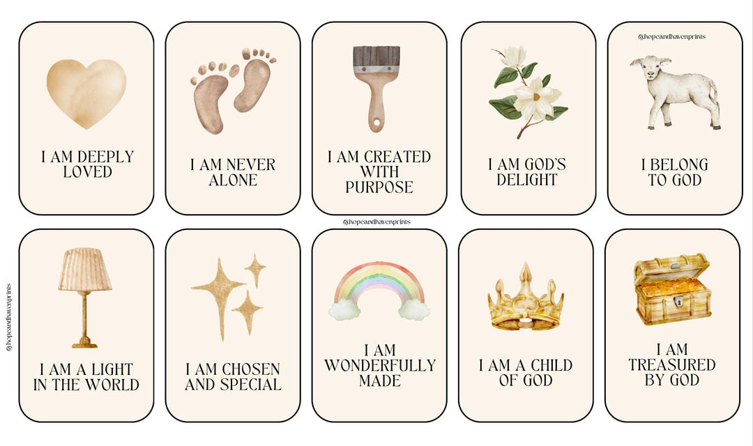 Identity in Christ Affirmation Cards for Kids | Christian Printable ...