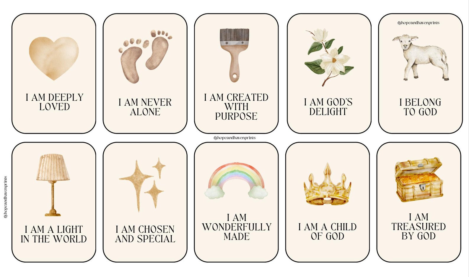 Identity in Christ Affirmation Cards for Kids | Christian Printable ...