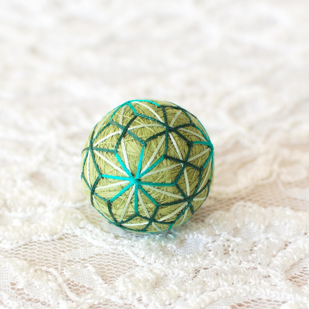 A Small Temari Ball With a Diameter of About 3 Cm (about 1.18 In) and a ...